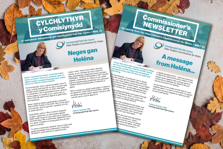 Cylchlythyr Medi 2022 - Comisiynydd Pobl Hŷn Cymru